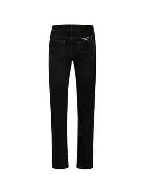 Jacob Cohen Faded-effect Five-pocket Jeans - Black