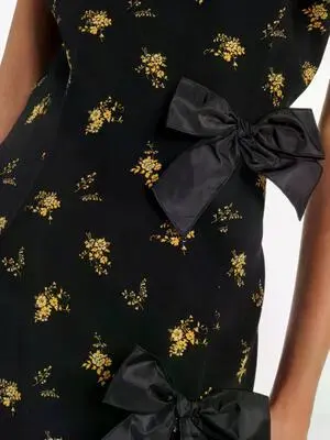 Alessandra Rich Ruffled Bow-embellished Midi Dress