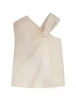 Soeur Luciana Knot-detail One-shoulder Blouse - Pink