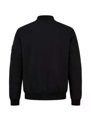 BOSS Crinkled-finish Logo-patch Jacket