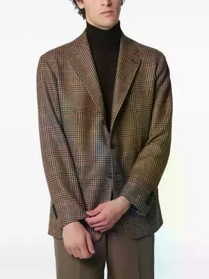 Tagliatore New York Prince Of Wales Check Blazer - Brown