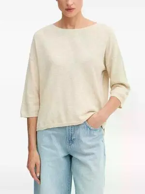 BENETTON Boat-neck Half-sleeve Sweater