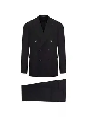 Tagliatore New York Double-breasted Suit - Black