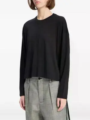 ANN DEMEULEMEESTER Slogan-print Long-sleeve T-shirt