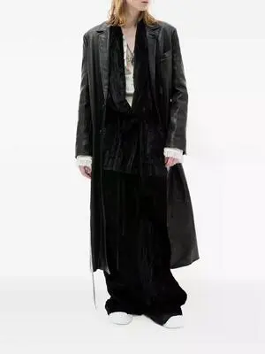 ANN DEMEULEMEESTER Paisley-embroidered Velvet Trousers - Black