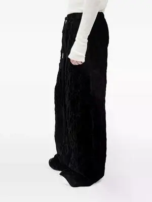 ANN DEMEULEMEESTER Paisley-embroidered Velvet Trousers