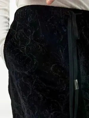 ANN DEMEULEMEESTER Paisley-embroidered Velvet Trousers