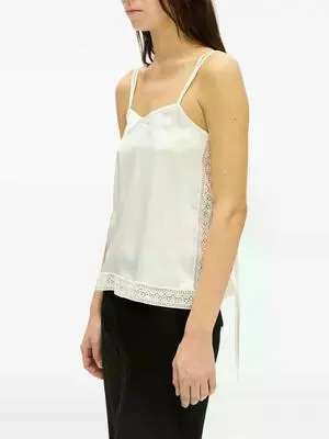 ANN DEMEULEMEESTER Lace-trim Silk Top