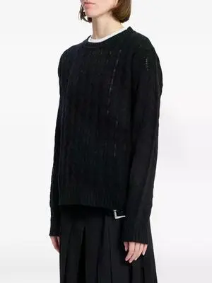 ANN DEMEULEMEESTER Cable-knit Wool-blend Sweater