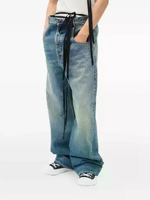 ANN DEMEULEMEESTER Stonewashed Self-tie Jeans