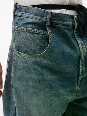ANN DEMEULEMEESTER Stonewashed Self-tie Jeans