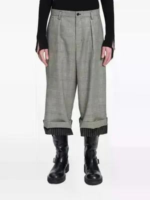 ANN DEMEULEMEESTER Layered-hem Wool Trousers - Black