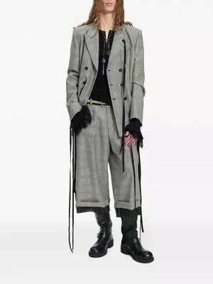 ANN DEMEULEMEESTER Layered-hem Wool Trousers