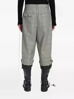 ANN DEMEULEMEESTER Layered-hem Wool Trousers