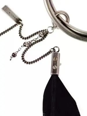 ANN DEMEULEMEESTER Vete Feather-pendant Chain-link Bracelet - Silver