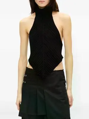 ANN DEMEULEMEESTER Almida Halterneck Top - Black