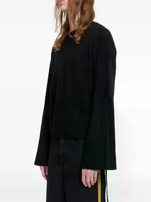 ANN DEMEULEMEESTER Ribbed-knit Wide-sleeve Sweater