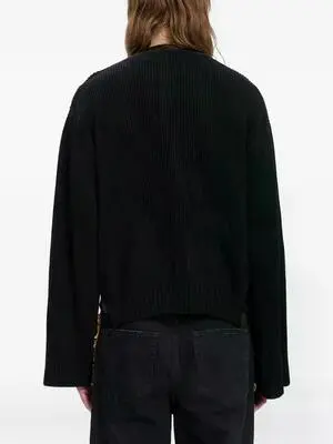 ANN DEMEULEMEESTER Ribbed-knit Wide-sleeve Sweater