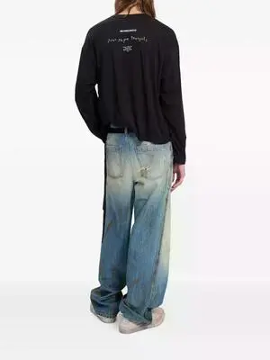 ANN DEMEULEMEESTER Slogan-print Long-sleeve T-shirt