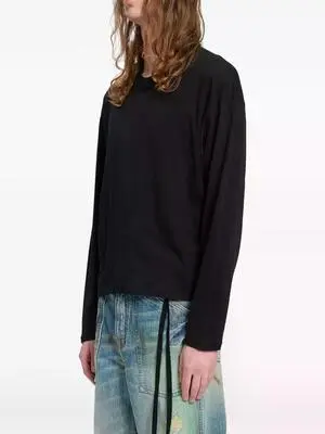 ANN DEMEULEMEESTER Slogan-print Long-sleeve T-shirt