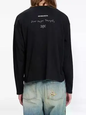 ANN DEMEULEMEESTER Slogan-print Long-sleeve T-shirt
