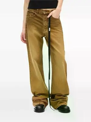 ANN DEMEULEMEESTER Sunfaded Bull Jeans - Brown