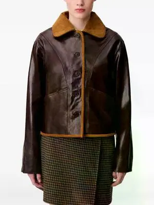Claudie Pierlot Shiny-effect Leather Jacket