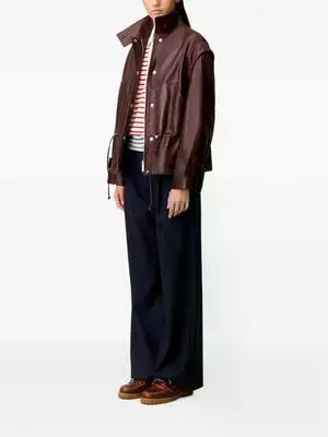 Claudie Pierlot Wide-cut Leather Jacket