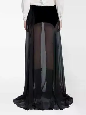 ANN DEMEULEMEESTER Silk-chiffon Maxi Skirt