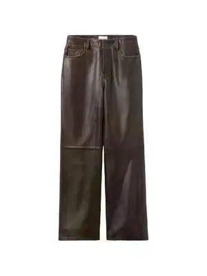 Claudie Pierlot Leather Trousers - Brown