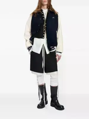 ANN DEMEULEMEESTER Pleated Layered Shorts - Black