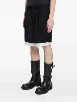 ANN DEMEULEMEESTER Pleated Layered Shorts