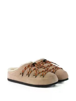 Prada Suede Mules - Neutrals