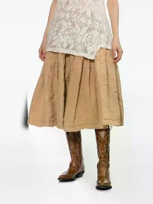 Comme Des Garçons Pleated Midi Skirt