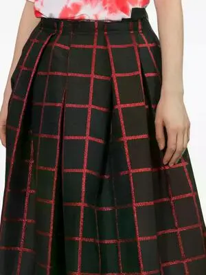 Comme Des Garçons Ruffled Grid Skirt