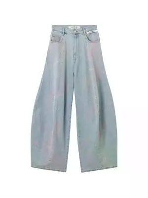 KIMHEKIM Spray-effect Panelled Baloon Jeans - Blue