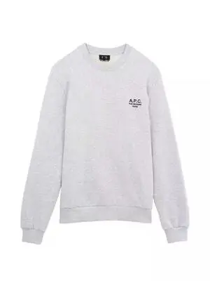 A.p.c. Logo-embroidered Sweatshirt - Grey