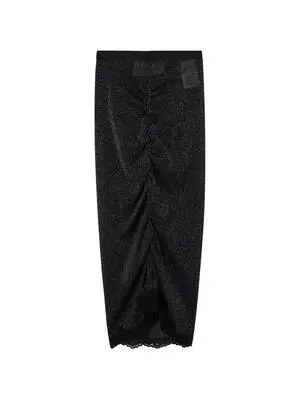 Valentino Garavani Lurex Knit Midi Skirt - Black