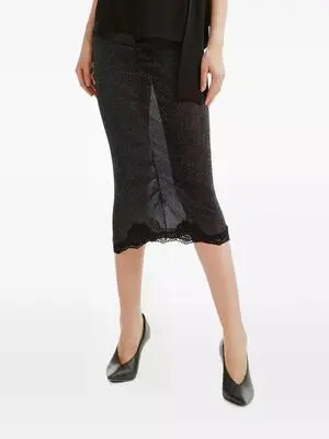 Valentino Garavani Lurex Knit Midi Skirt