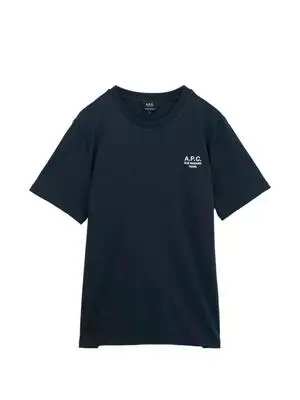 A.p.c. Logo-embroidered T-shirt - Blue