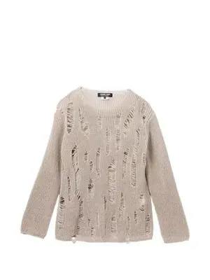 Comme Des Garçons Distressed Sweater - Neutrals