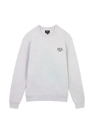 A.p.c. Logo-embroidered Sweatshirt - Grey