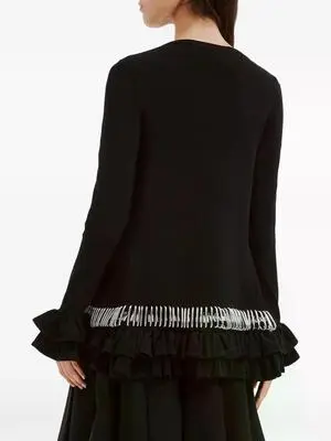CHOPOVA LOWENA Ruffled Carabiner-detail Cardigan