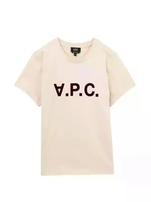 A.p.c. Logo-embroidered T-shirt - Neutrals