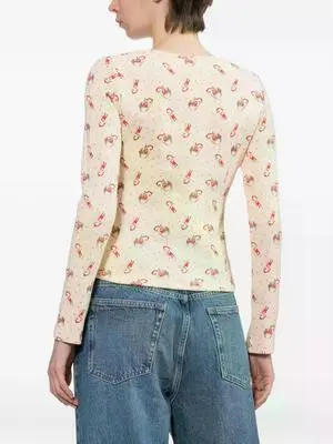 Ashley Williams Graphic-print Cardigan