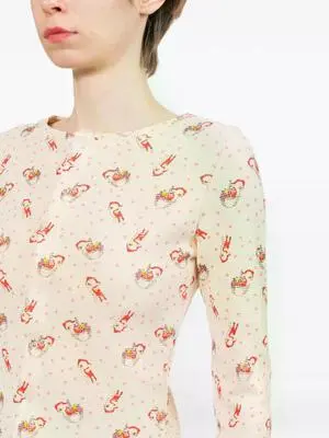 Ashley Williams Graphic-print Cardigan