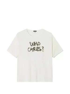 R13 Slogan-print T-shirt - Neutrals