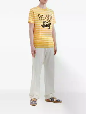 Valentino Garavani Panther Striped T-shirt - Yellow