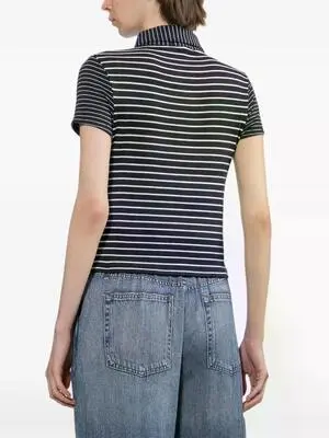 Rag & Bone Striped Short-sleeve Polo Shirt