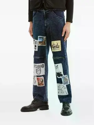 WESTFALL Patch Detail Straight-leg Jeans